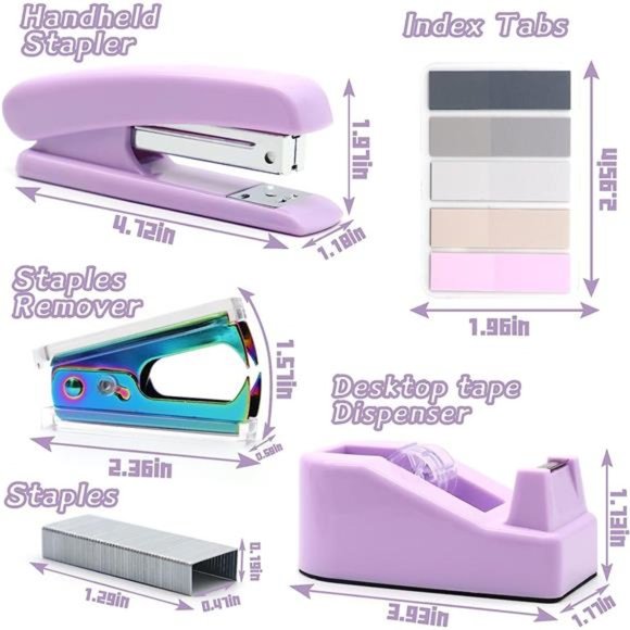 Office | Purple Office Suppliessetstapler And Tape Dispenser Setoffice ...